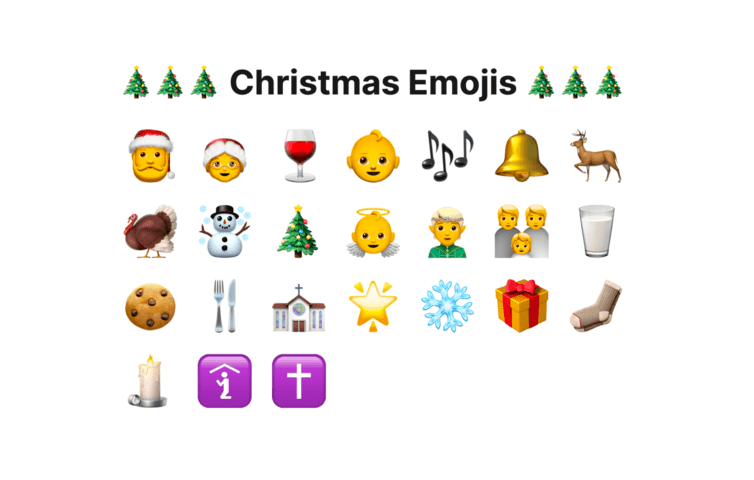 +20 Christmas Emojis Meanings Explained ( Copy & Paste ) - Eggradients.com